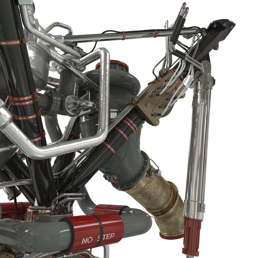 rs-68 rocket engine 3d c4d