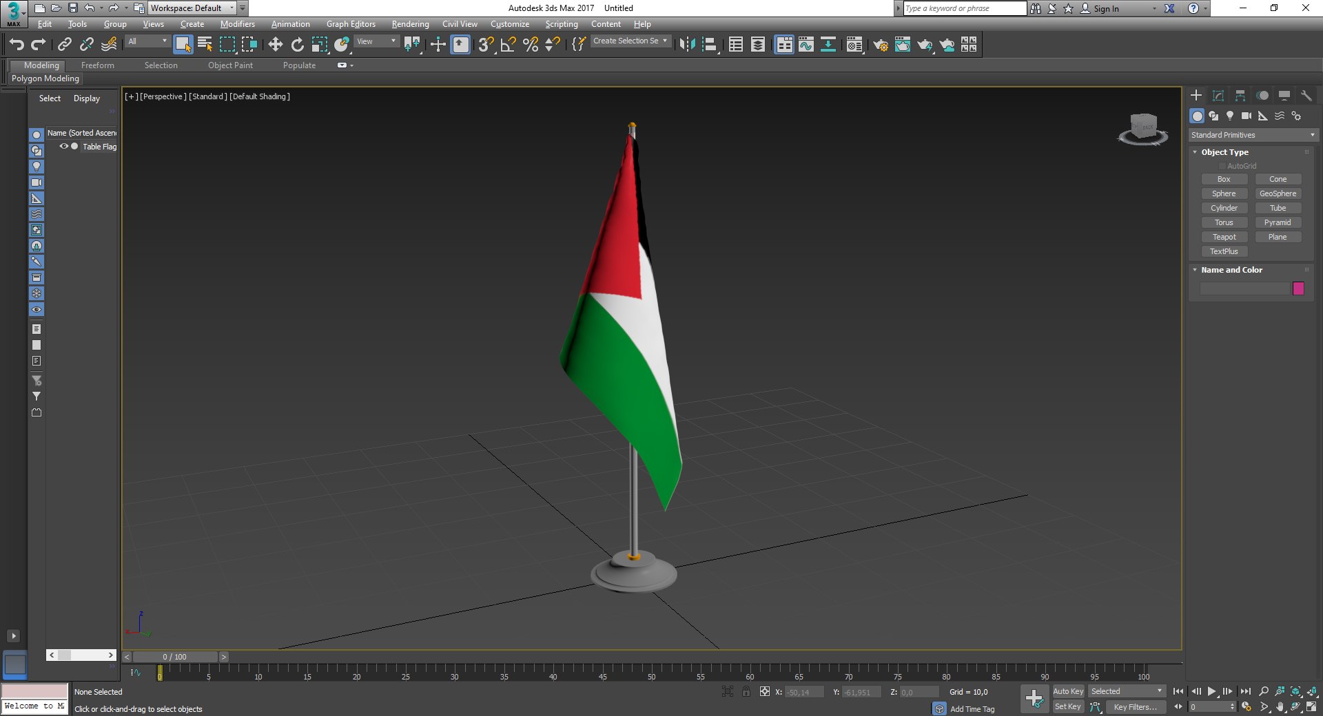 Table Flag Palestine 3D Model - TurboSquid 2102955