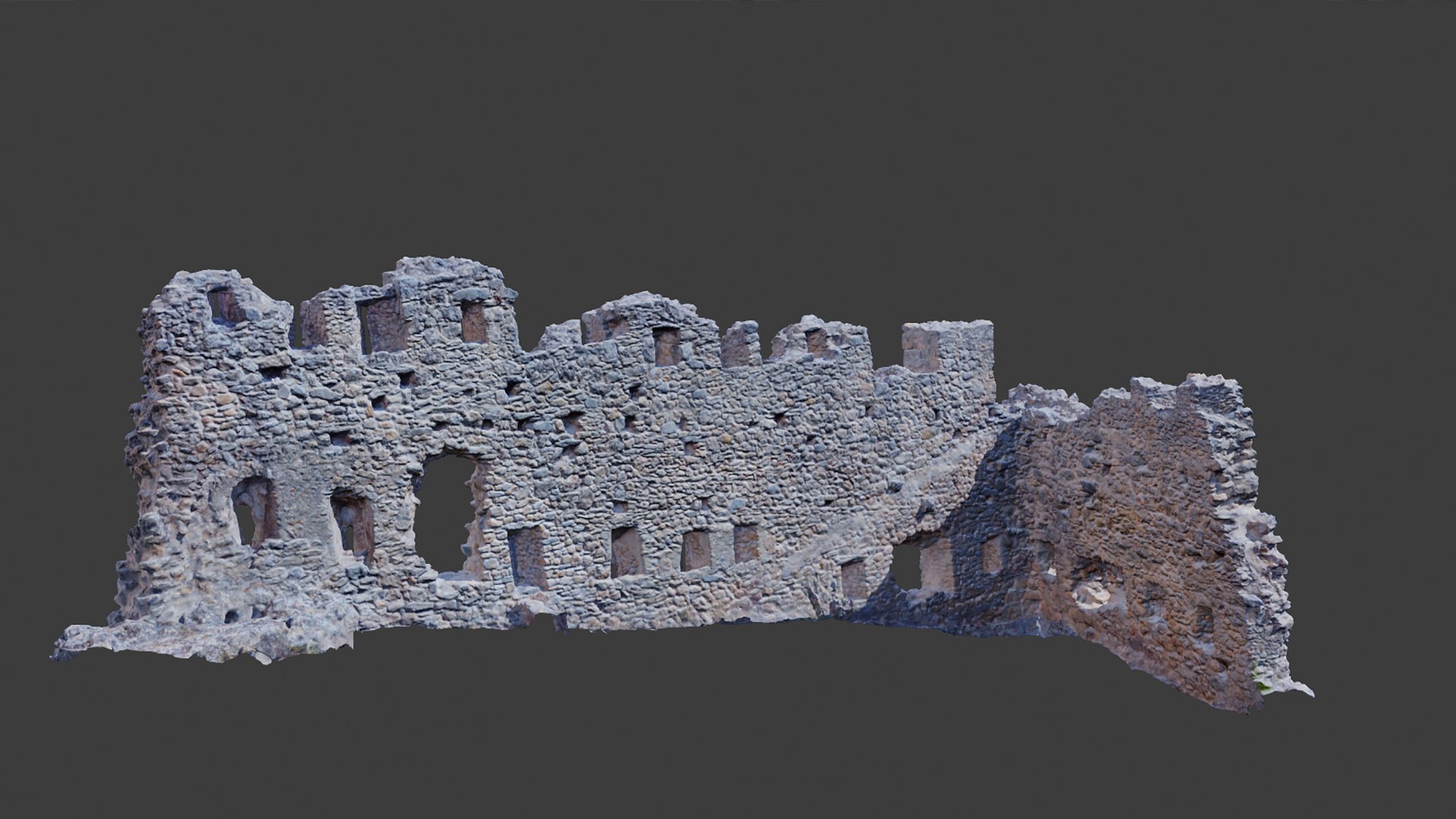 3D Model Castle Ruins Wall Scanned PBR - TurboSquid 1846254