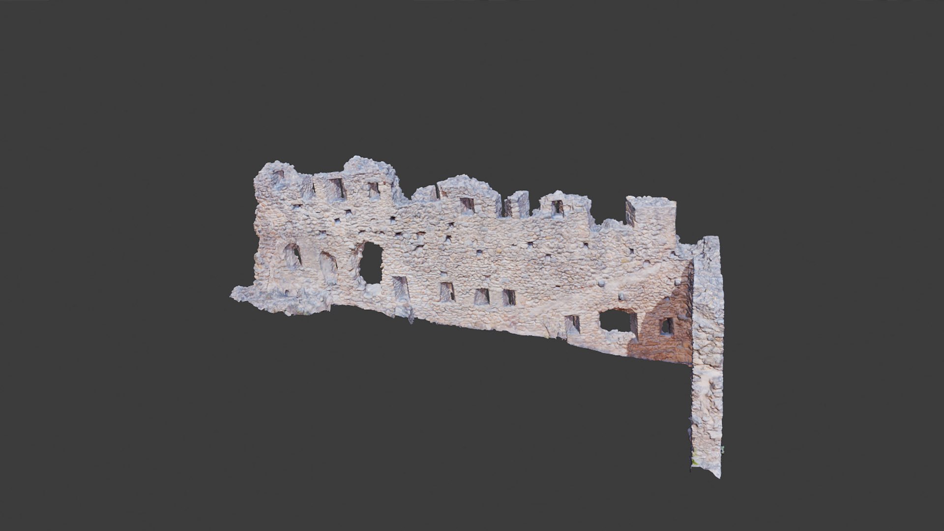 3D Model Castle Ruins Wall Scanned PBR - TurboSquid 1846254