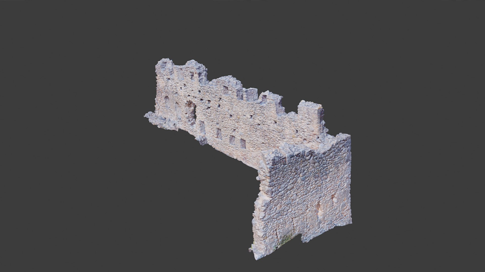 3D Model Castle Ruins Wall Scanned PBR - TurboSquid 1846254