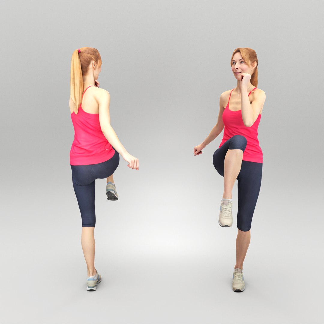 3D model Fitness woman doing exercise 421 - TurboSquid 2166993