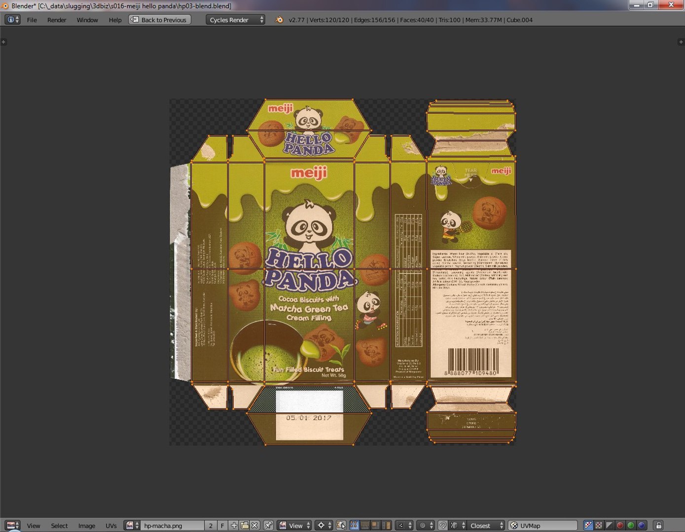 3d Meiji Hello Panda Snack