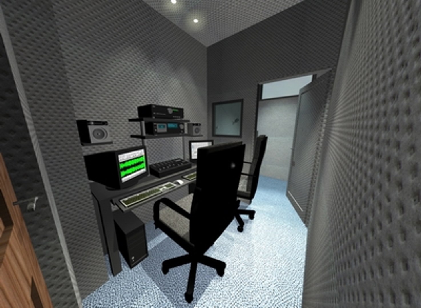 3d Model Of Home Recordings Studio