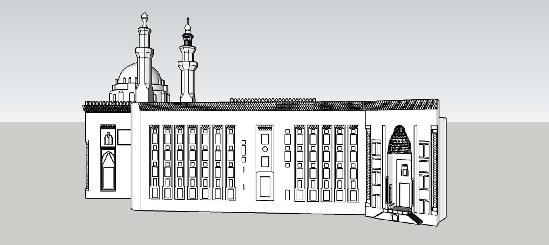 3D Mosque And Madrasa Of Sultan Hassan Model - TurboSquid 2237321