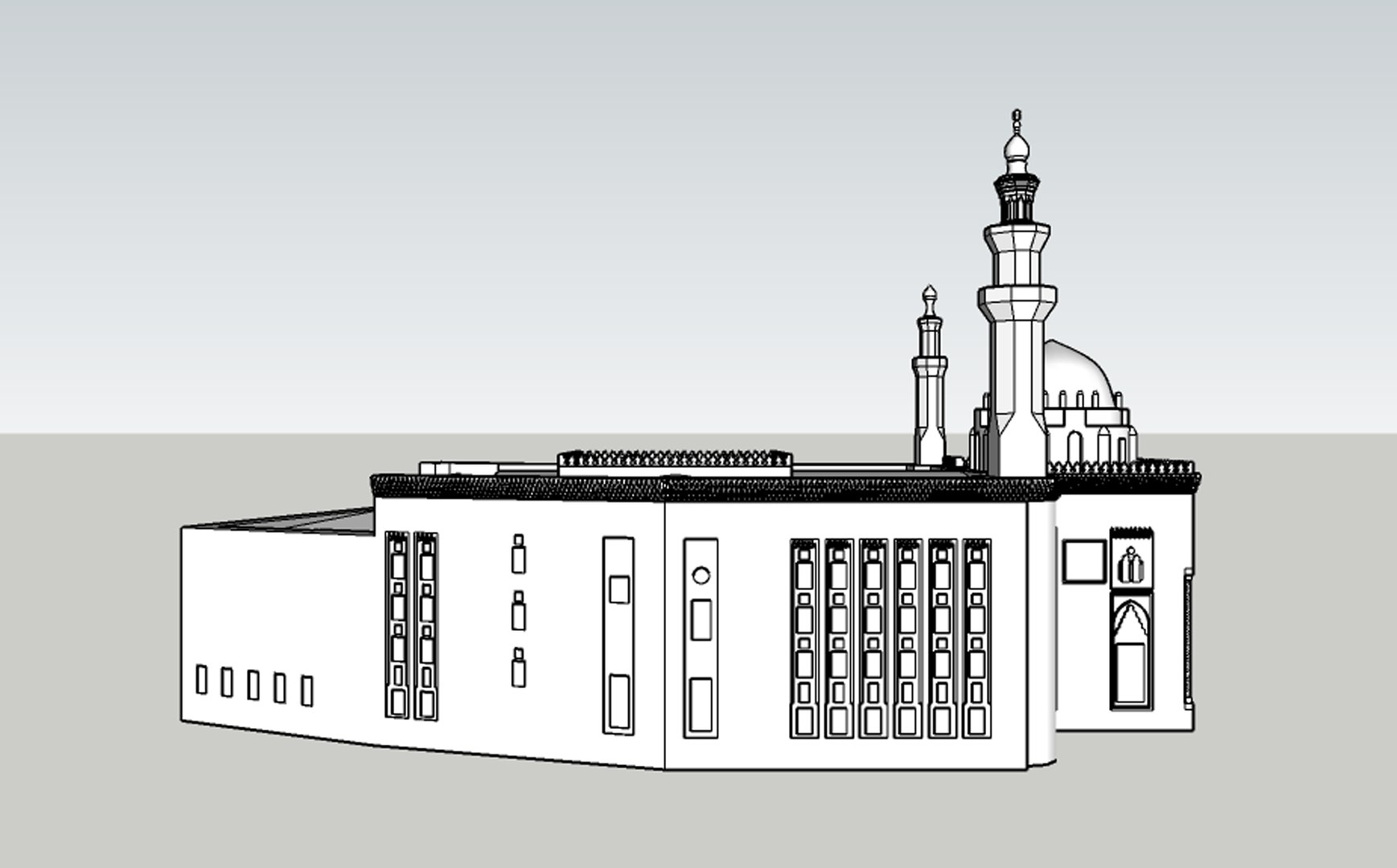 3D Mosque And Madrasa Of Sultan Hassan Model - TurboSquid 2237321