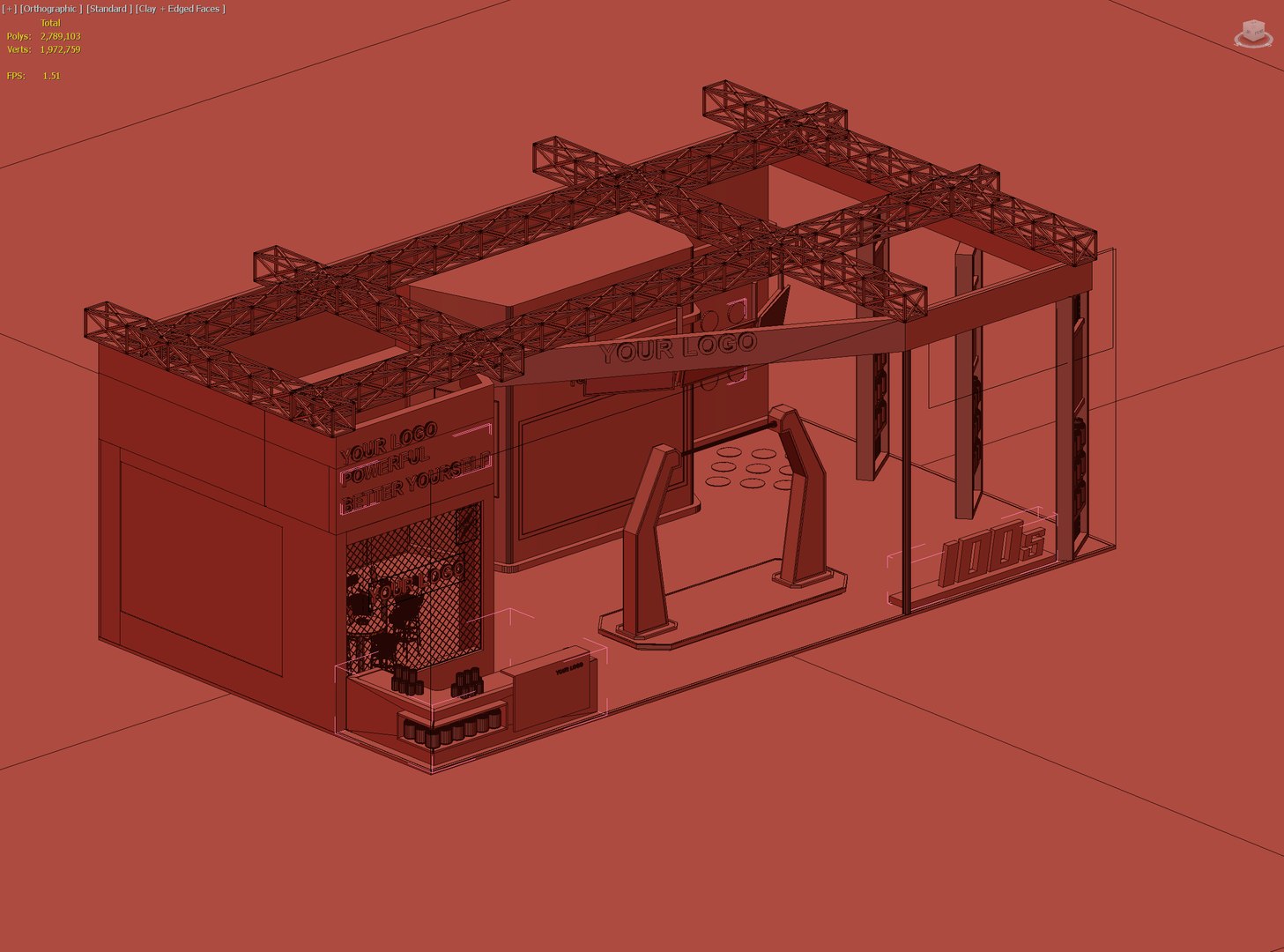 3D Exhibition Stand 10 - TurboSquid 2090792