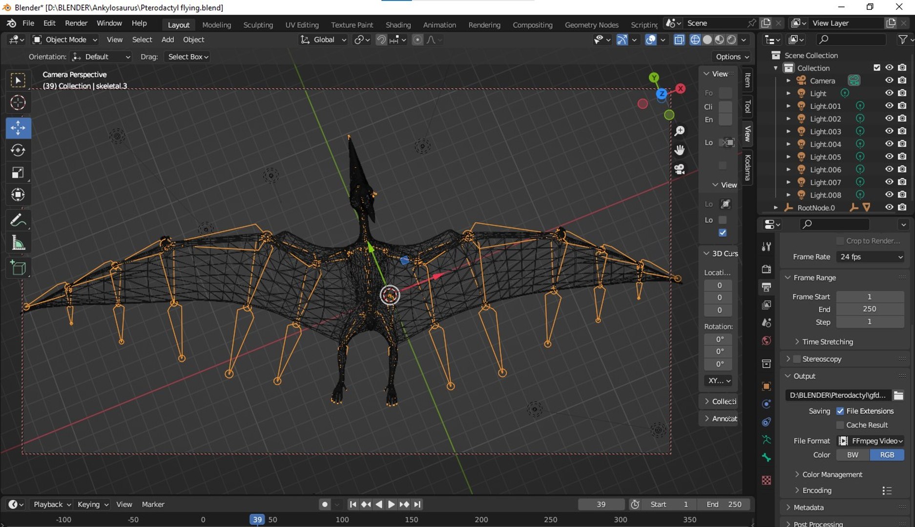 Pterodactyl Low-poly 3D Model - TurboSquid 2127902