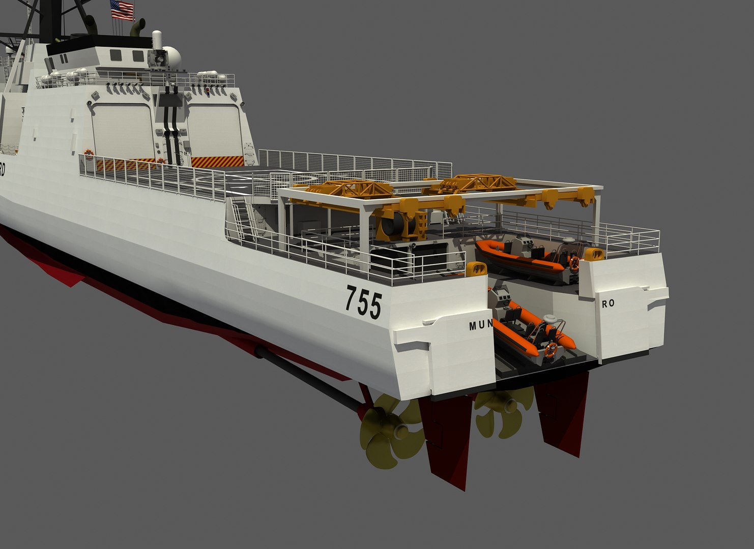 USCGC MUNRO - LEGEND CLASS US CUTTER-COAST GUARD 3D Model - TurboSquid ...