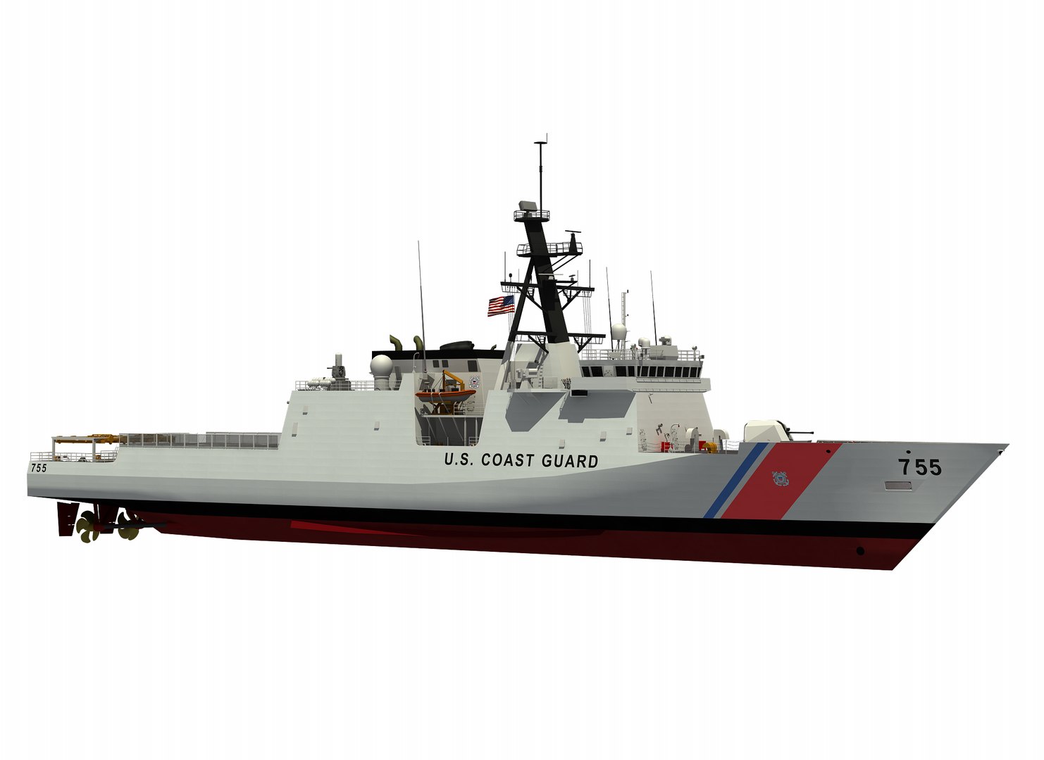 USCGC MUNRO - LEGEND CLASS US CUTTER-COAST GUARD 3D Model - TurboSquid ...