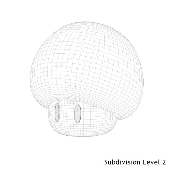 super mario green mushroom 3d model