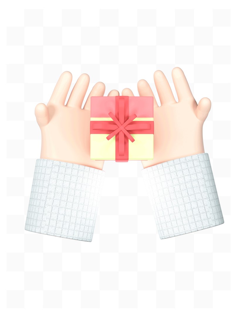 3D Cartoon Cute Hand-held Gift Set 3D Model - TurboSquid 2037491