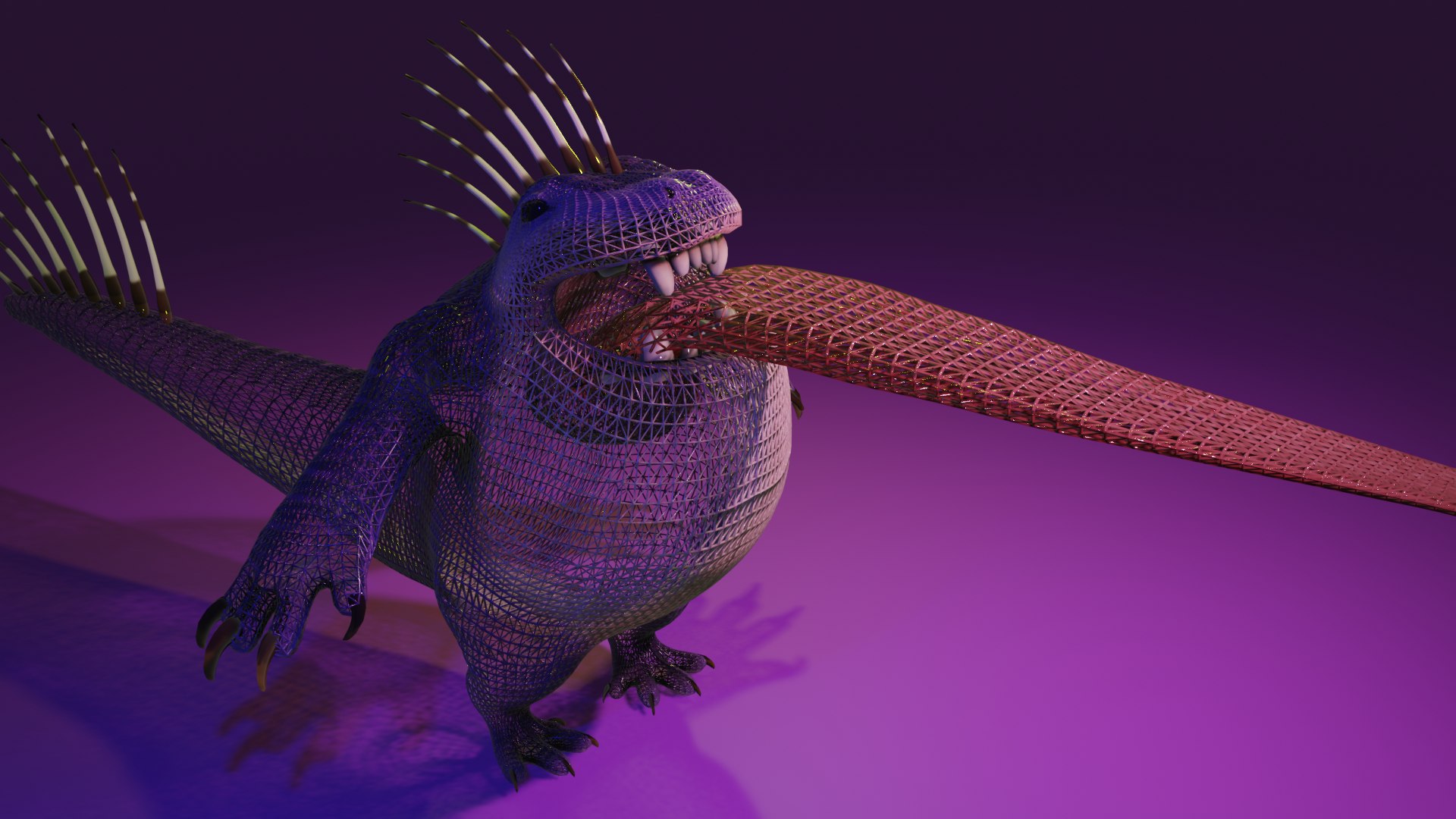 3D Tongue-monster Tongue Model - TurboSquid 1486572