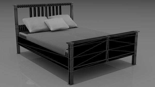 HEMNES DOUBLE BED 3D model - TurboSquid 1822809