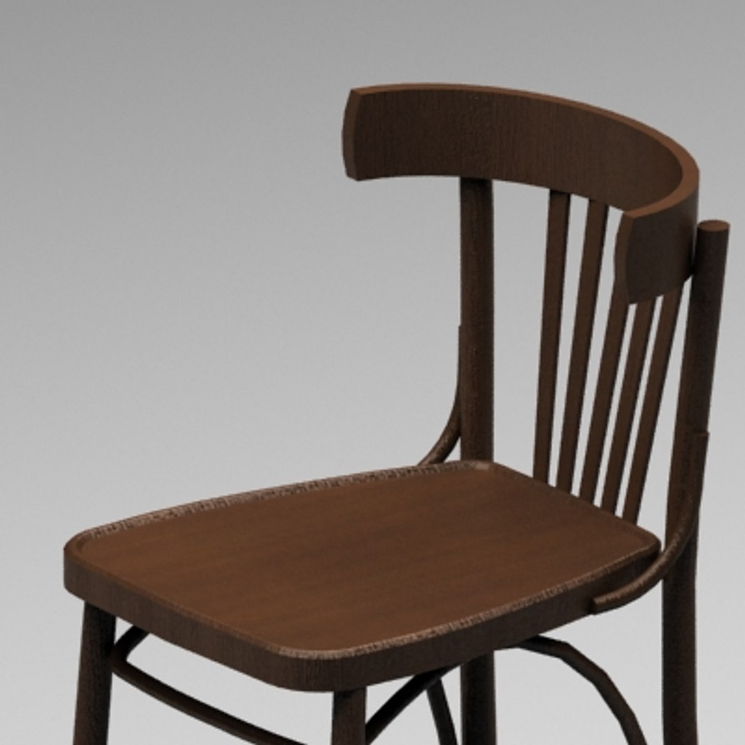 3ds max pub wood bar chair