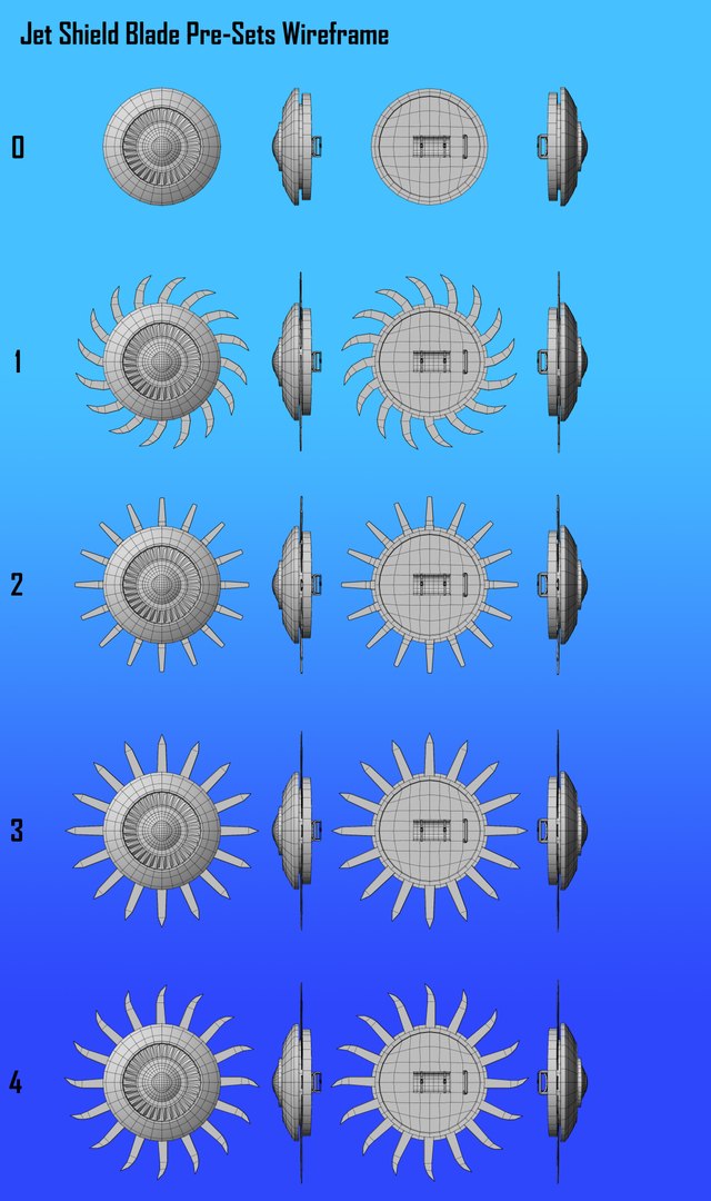 Shield Engine Blades 3D - TurboSquid 1349986
