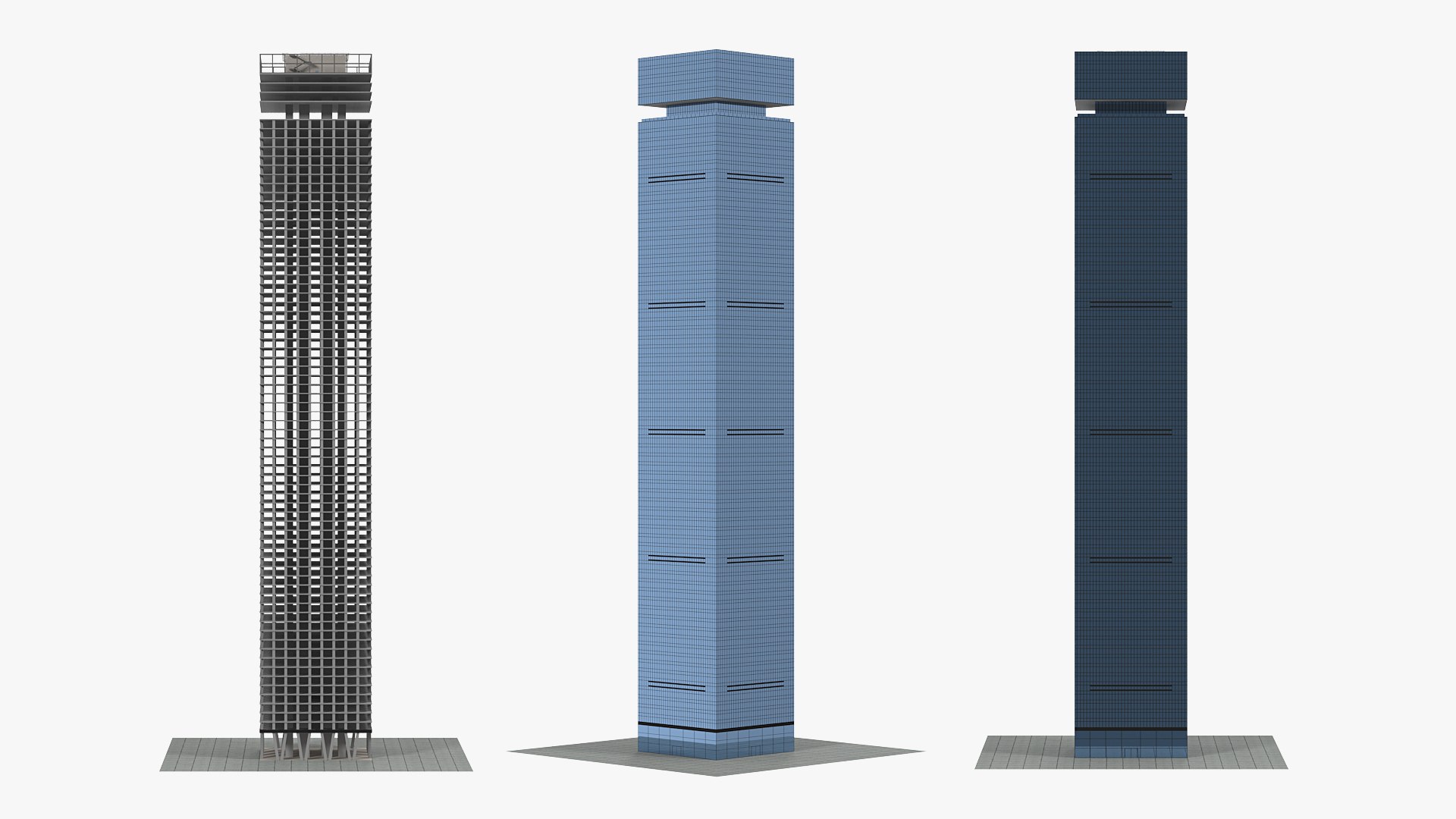3D skyscrapers 3 model - TurboSquid 1487904