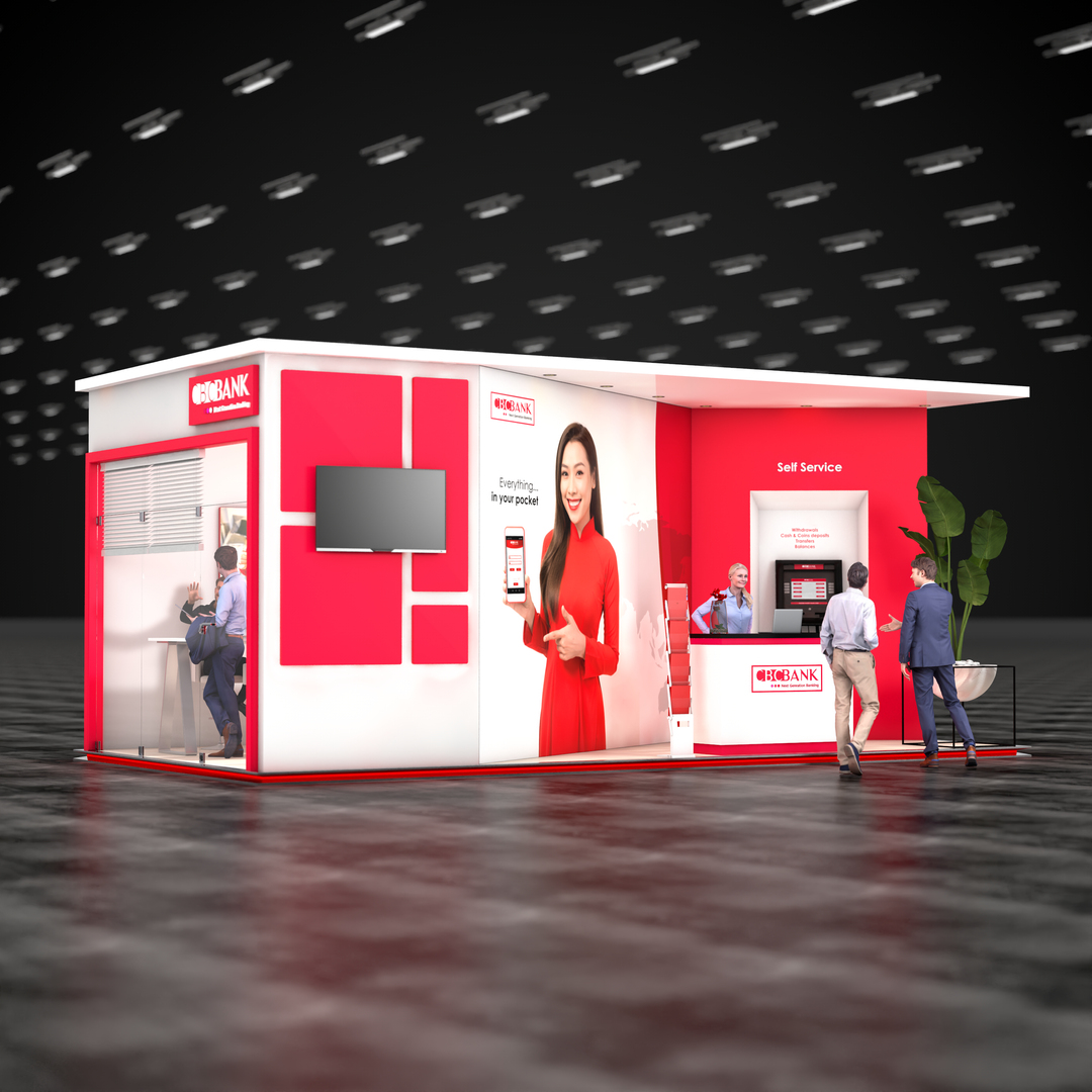 3D banking exhibition stand - TurboSquid 1797213