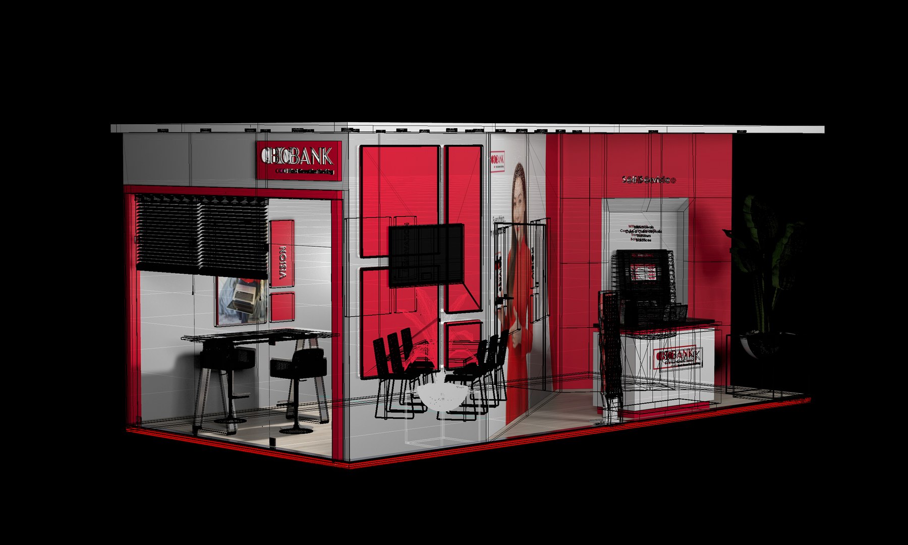 3D Banking Exhibition Stand - TurboSquid 1797213