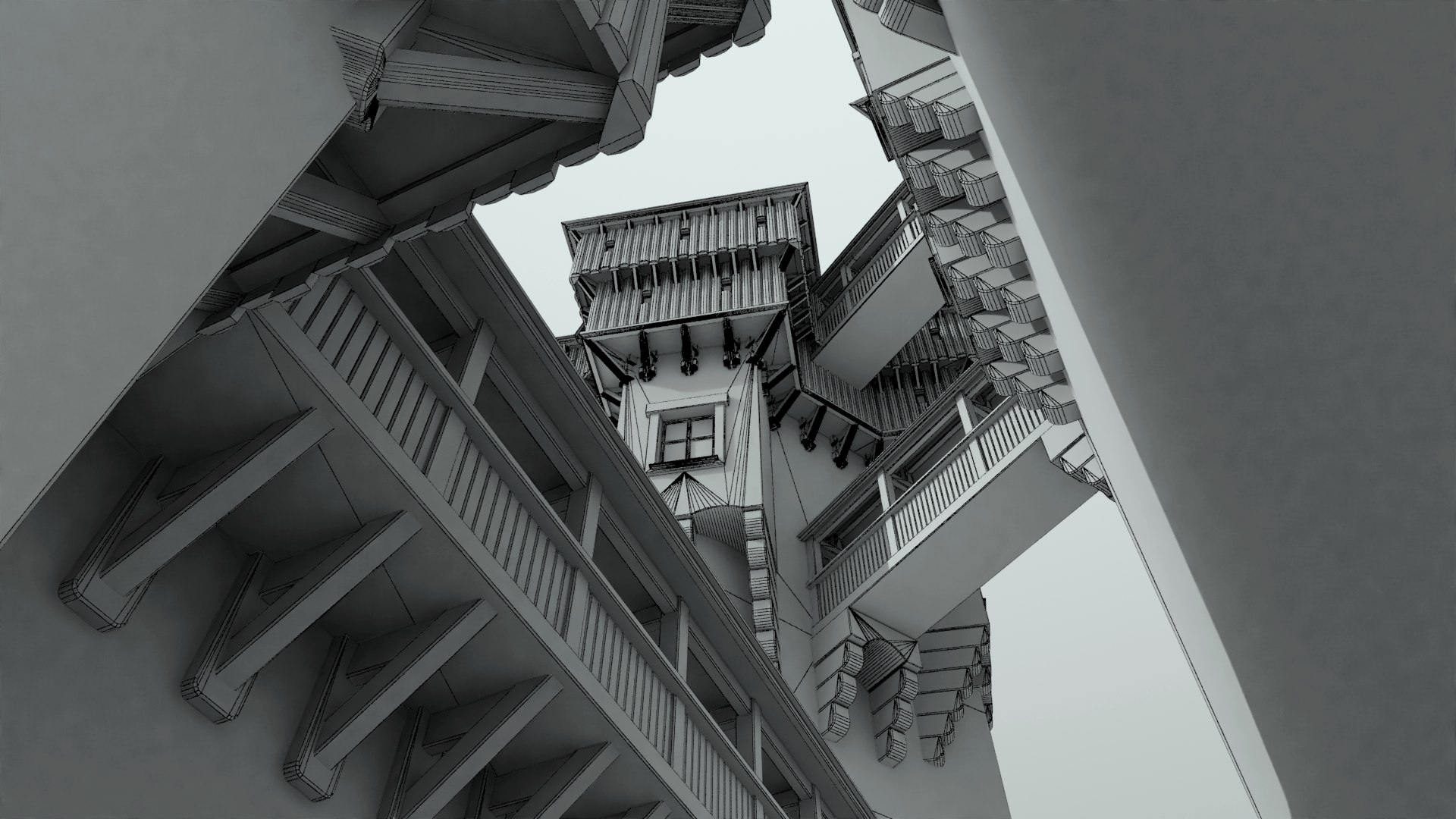 3D dark castle rock cliff - TurboSquid 1521136