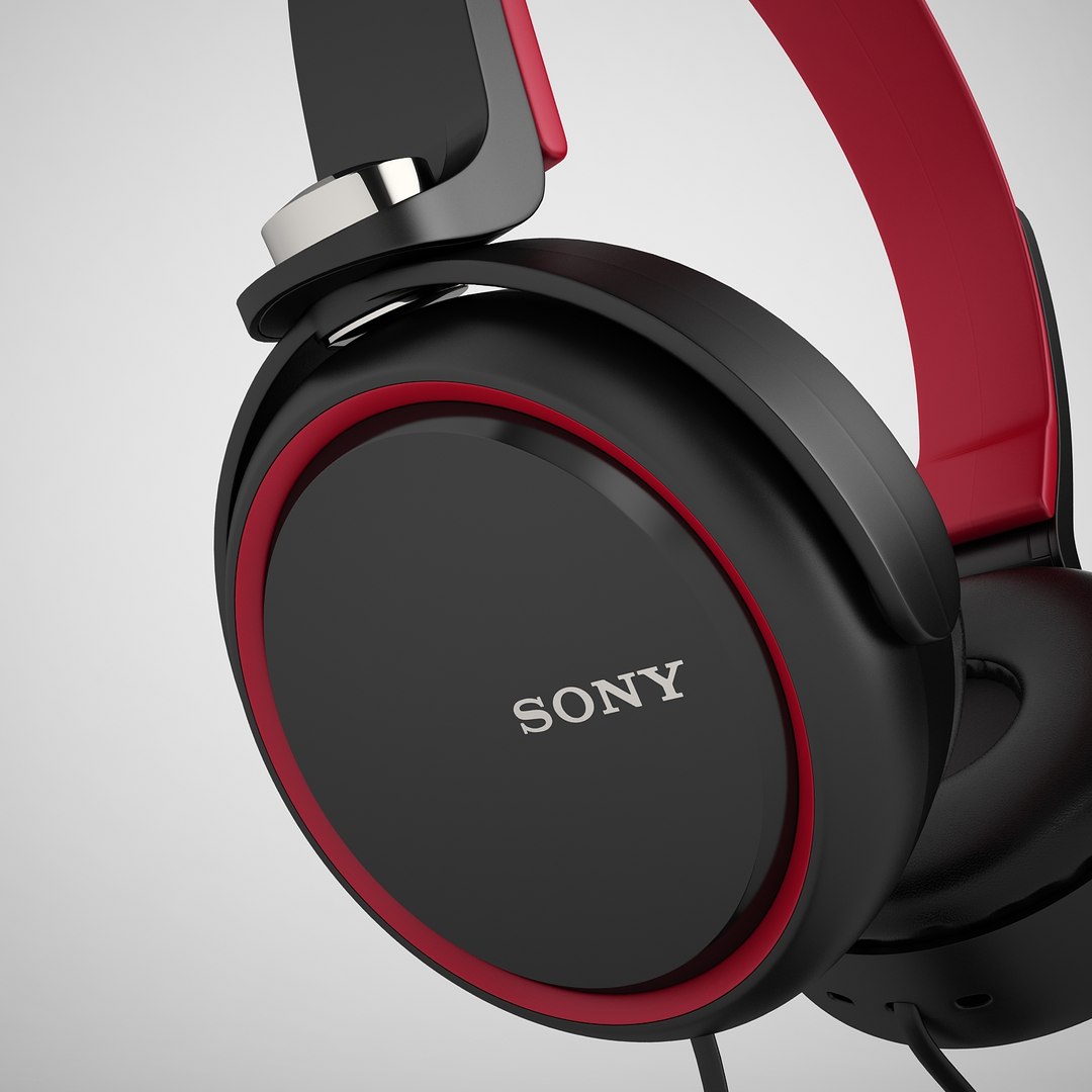 sony mdr-xb250 3d model