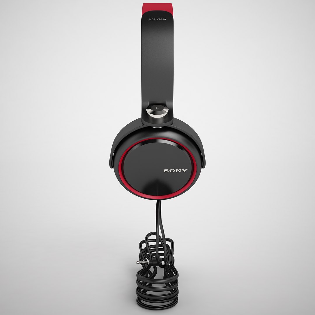 sony mdr-xb250 3d model