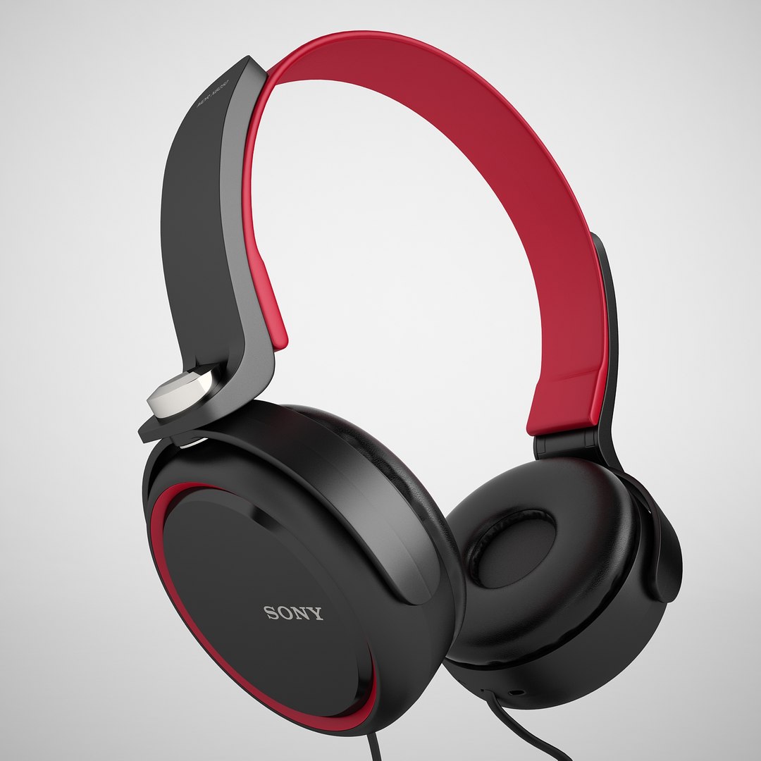 sony mdr-xb250 3d model