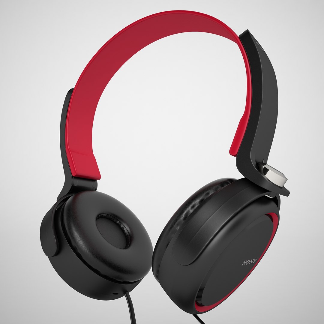 sony mdr-xb250 3d model