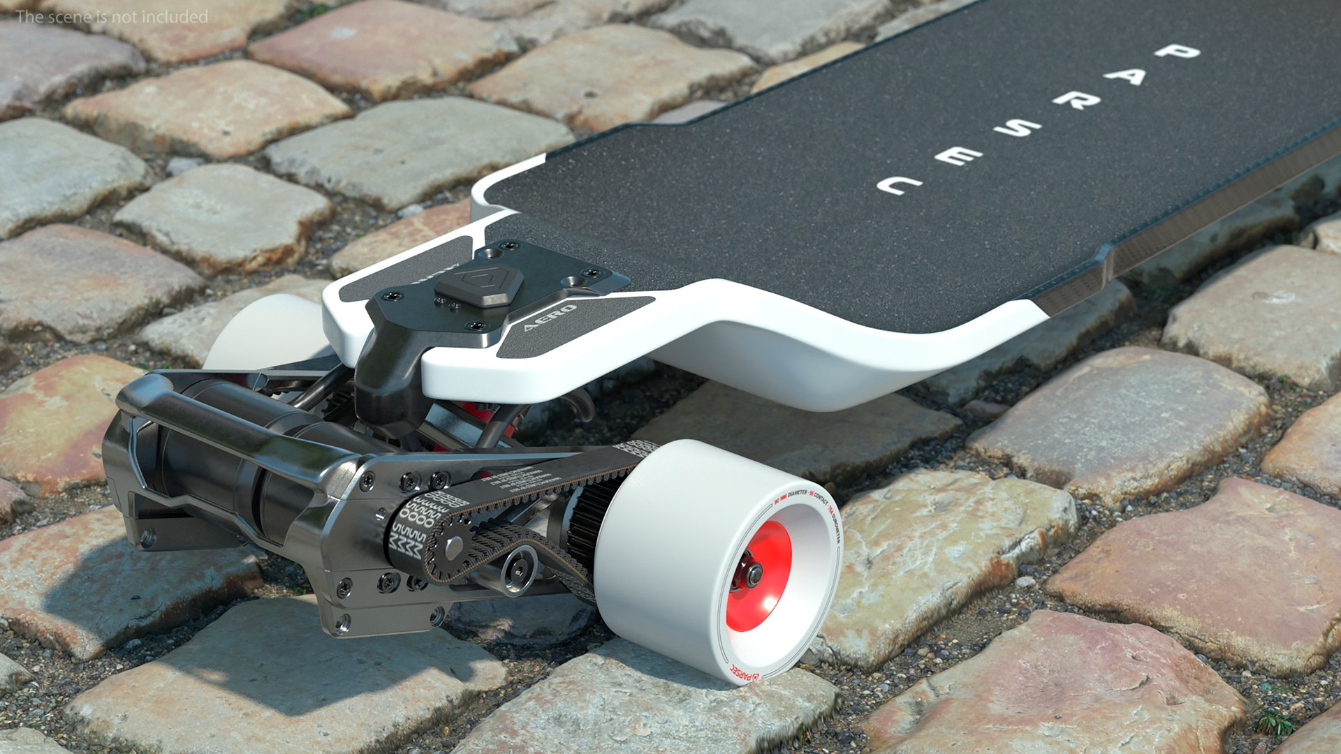 3D Aero Pro Longboard EV With Belt Drive System Rigged Model ...