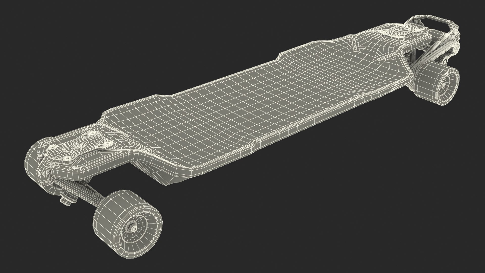 3D Aero Pro Longboard EV With Belt Drive System Rigged Model ...