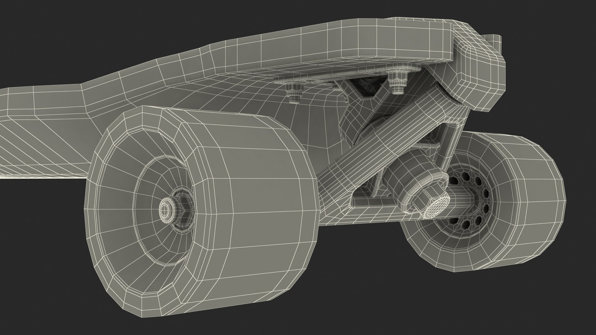 3D Aero Pro Longboard EV With Belt Drive System Rigged Model ...