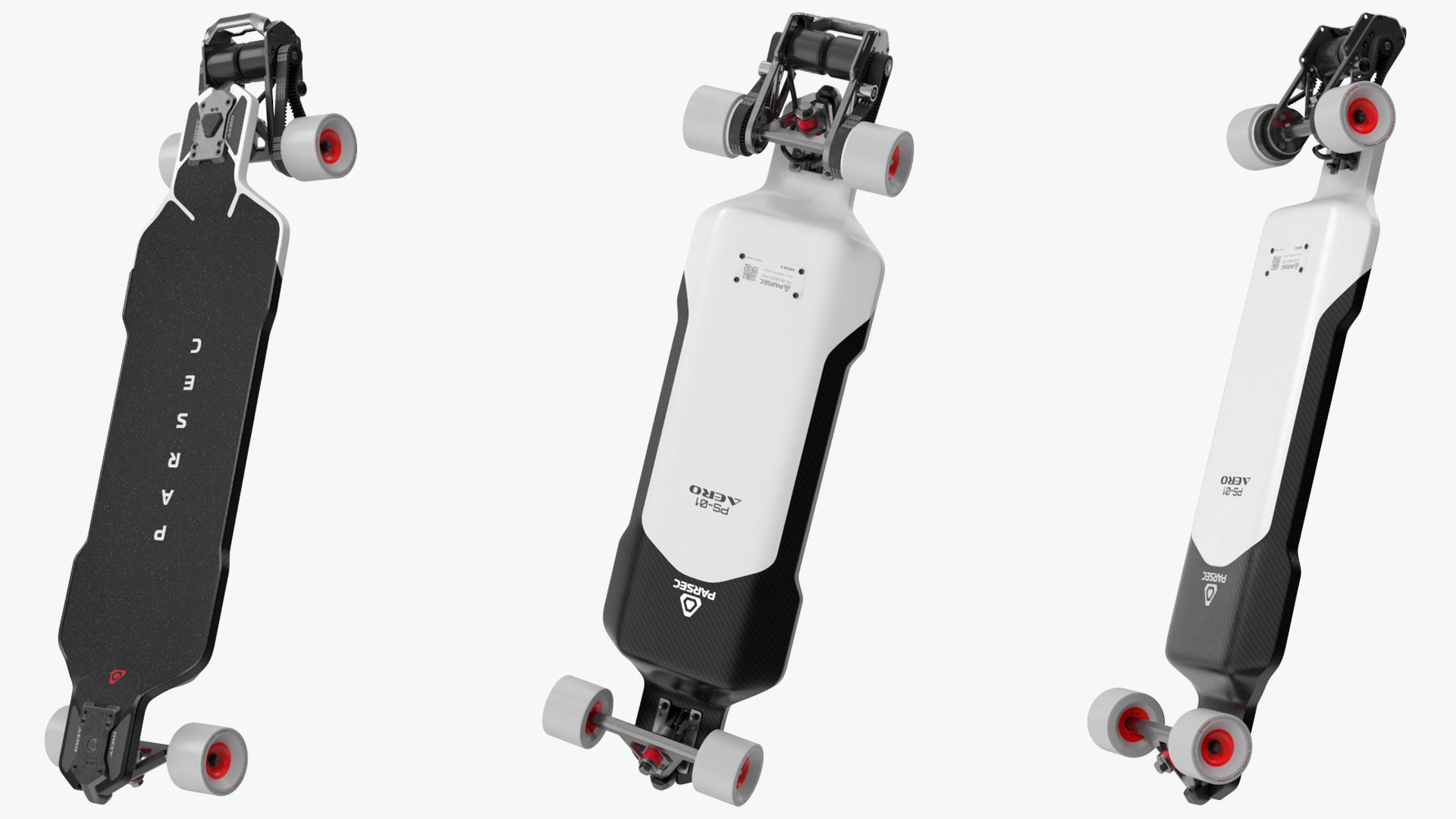 3D Aero Pro Longboard EV With Belt Drive System Rigged Model ...