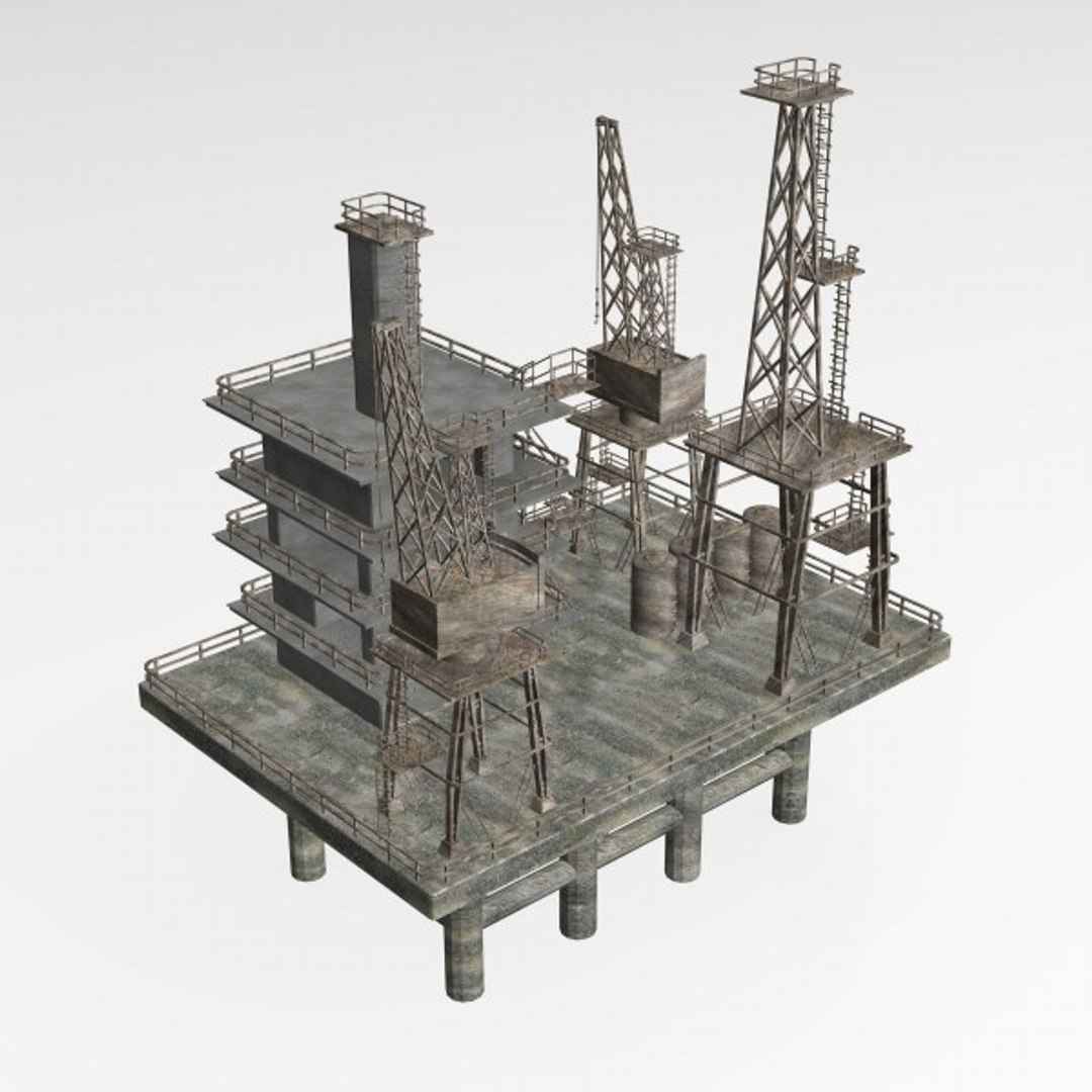 Water Drilling Rig 3d Model