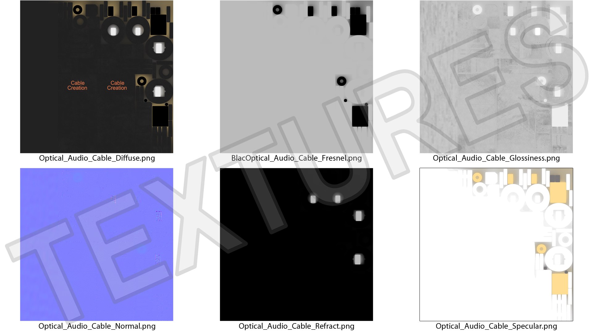 3D Optical Audio Cable Model - TurboSquid 1933553