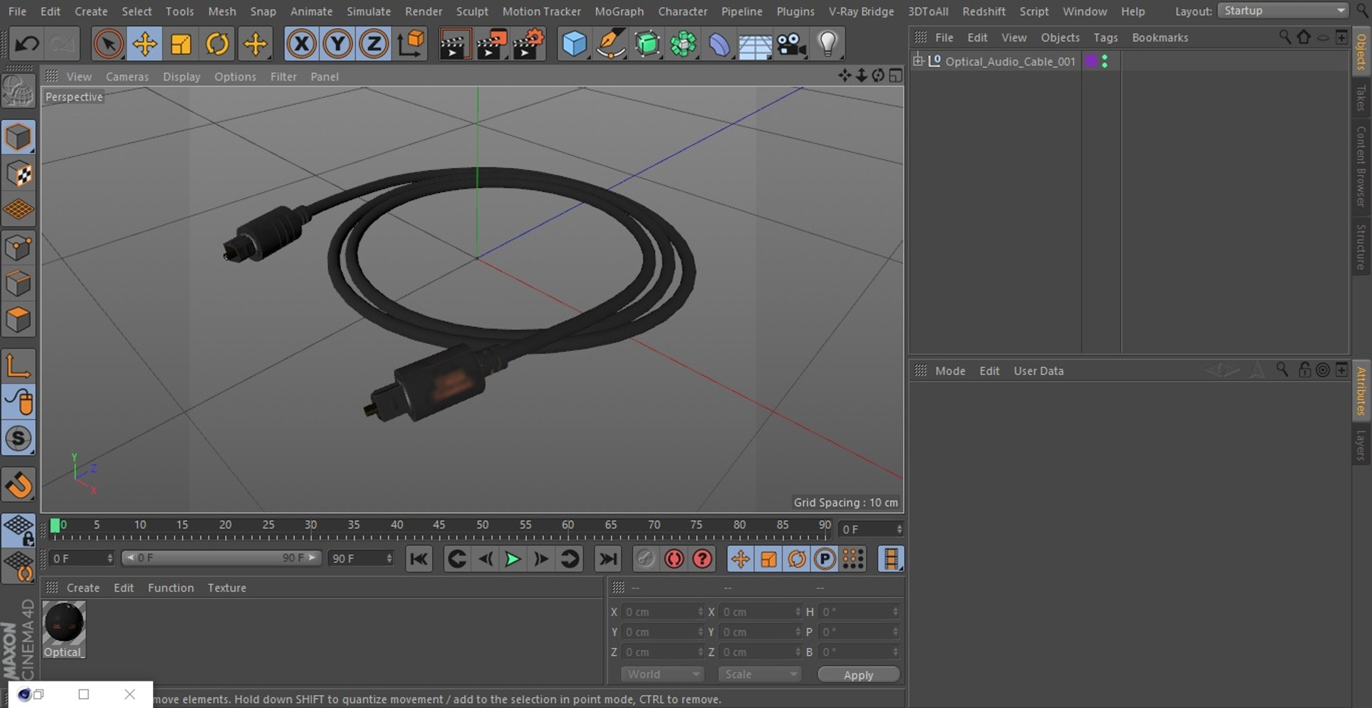 3D Optical Audio Cable Model - TurboSquid 1933553
