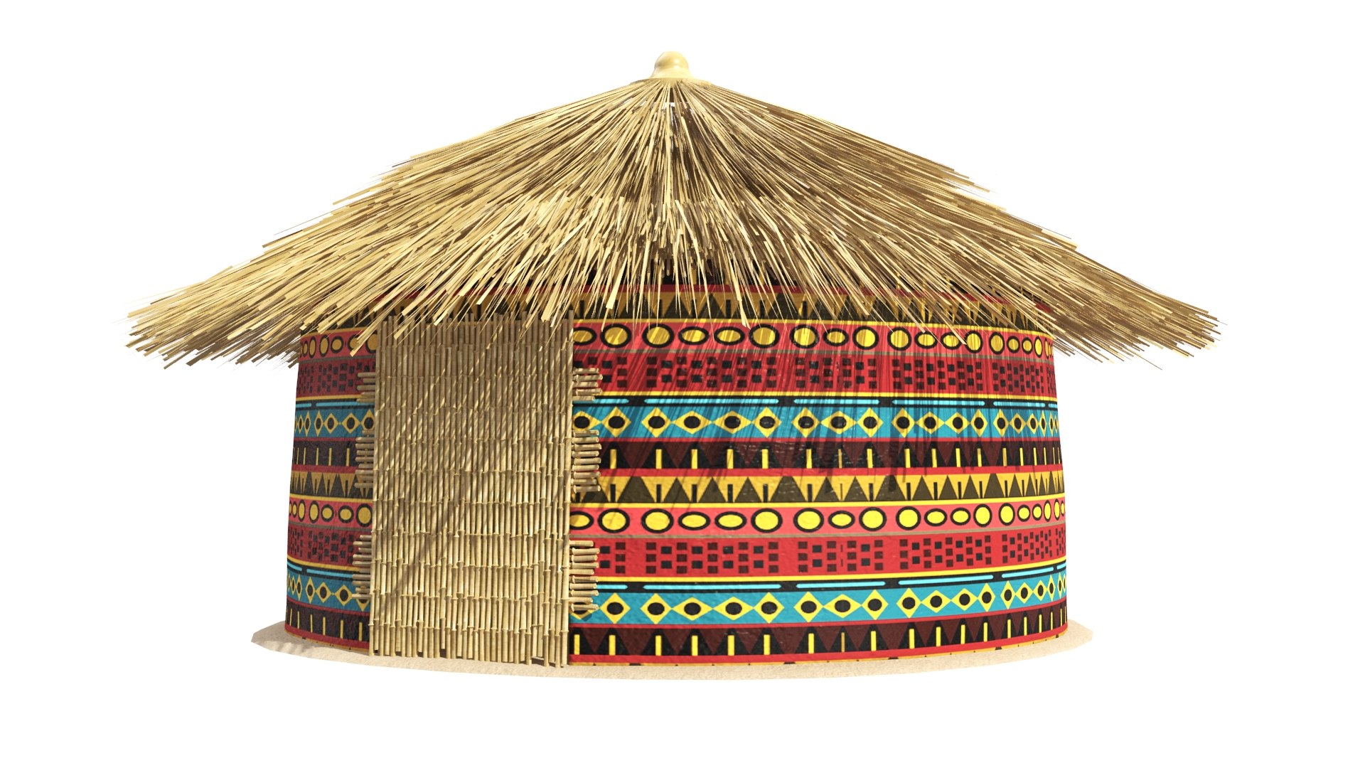 African Thatched Hut Model - TurboSquid 1781595