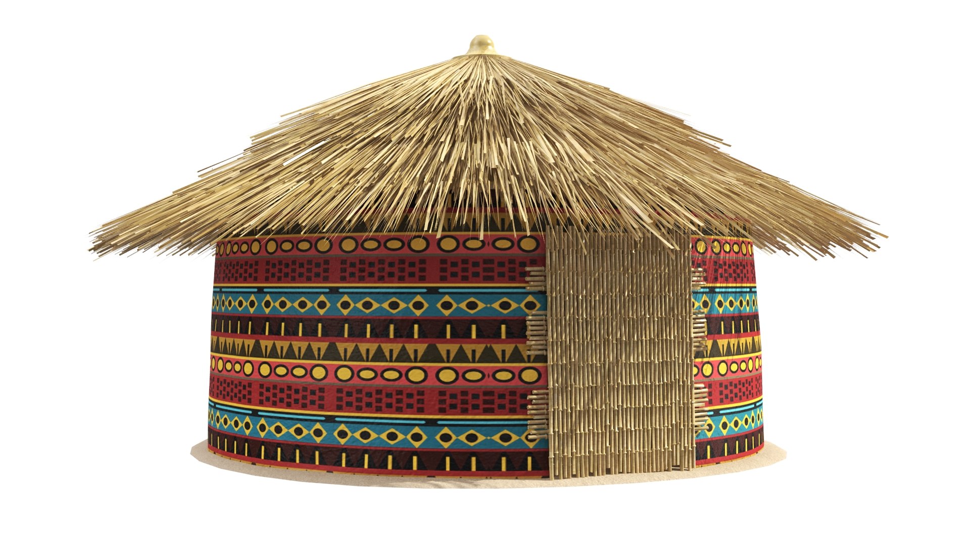 African Thatched Hut Model - TurboSquid 1781595