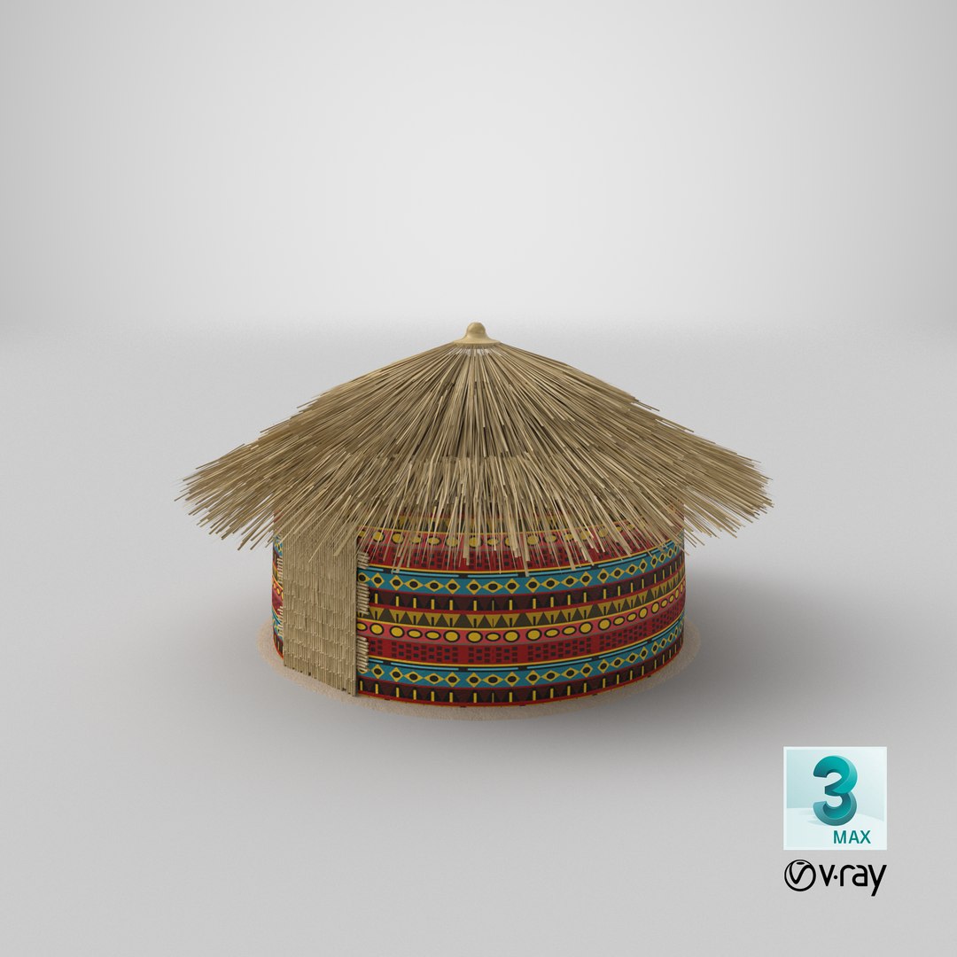 African Thatched Hut Model - TurboSquid 1781595