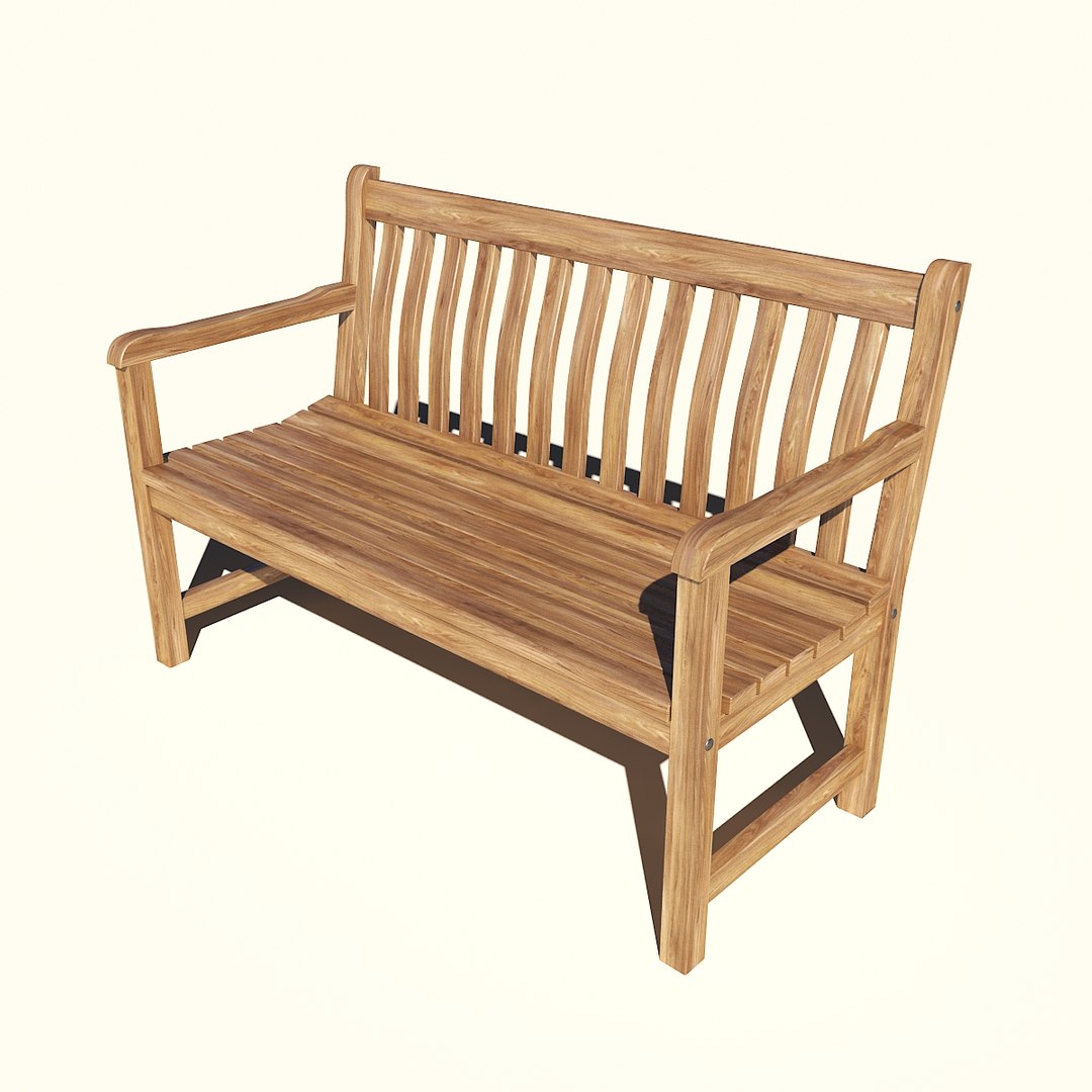 3D Bench Wood Model - TurboSquid 1597819