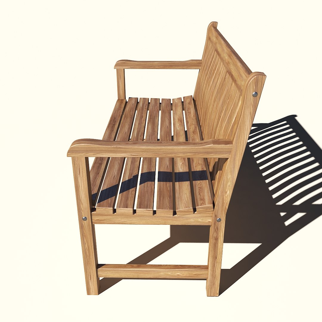 3D Bench Wood Model - TurboSquid 1597819