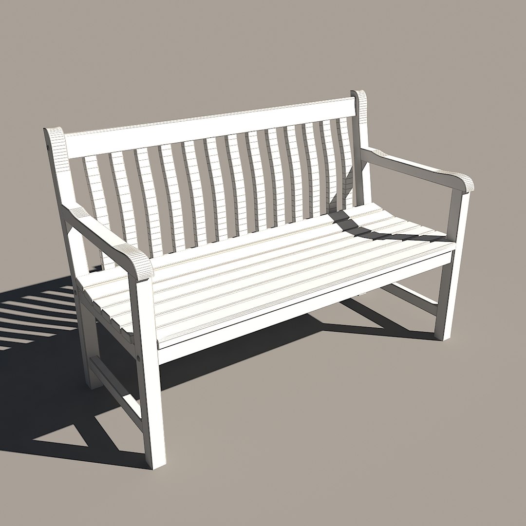 3D Bench Wood Model - TurboSquid 1597819