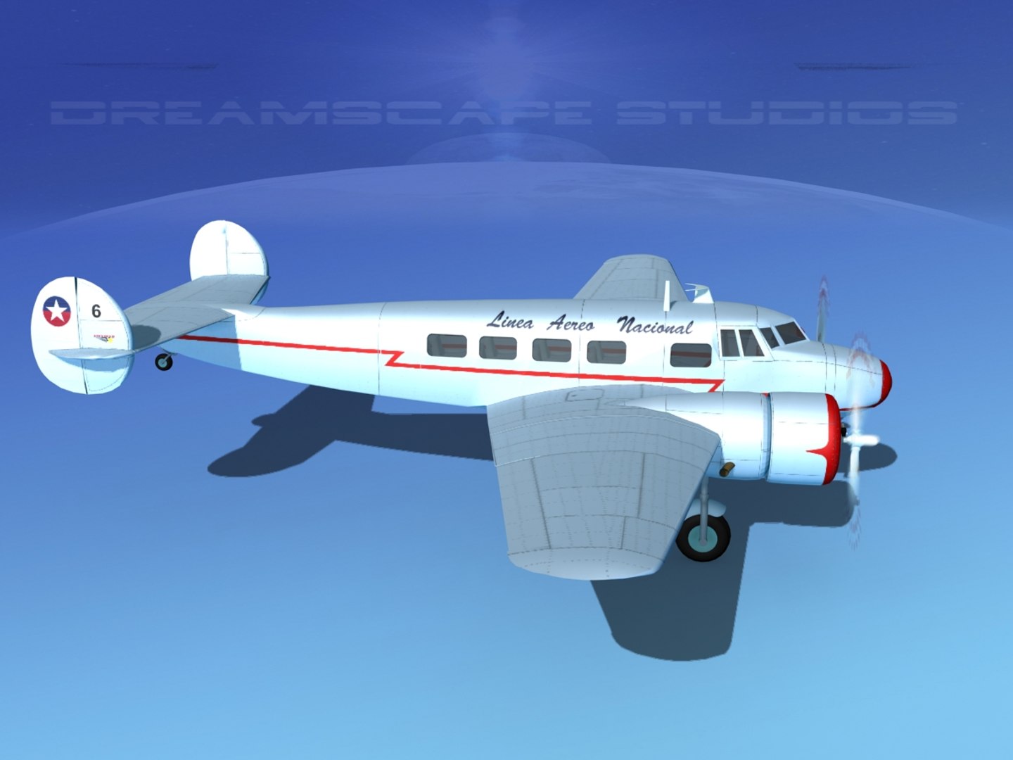 Propellers Lockheed L10 Electra 3d Model