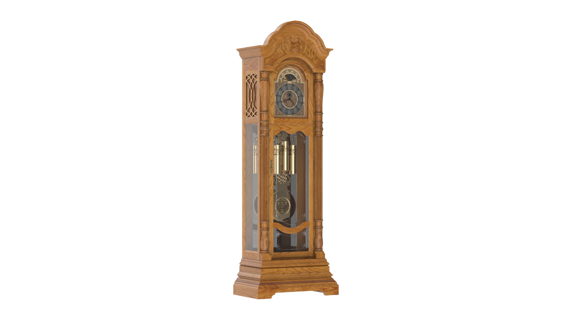 Antique Grandfather Striking Clock 3D Model - TurboSquid 2252654