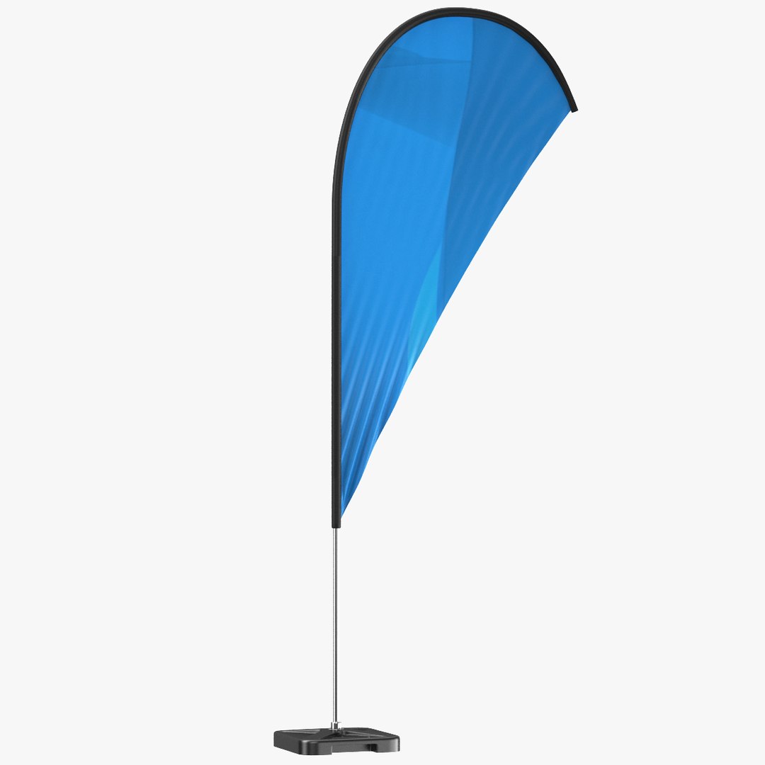 Detailed Flag Banner 03 3D model - TurboSquid 2061246