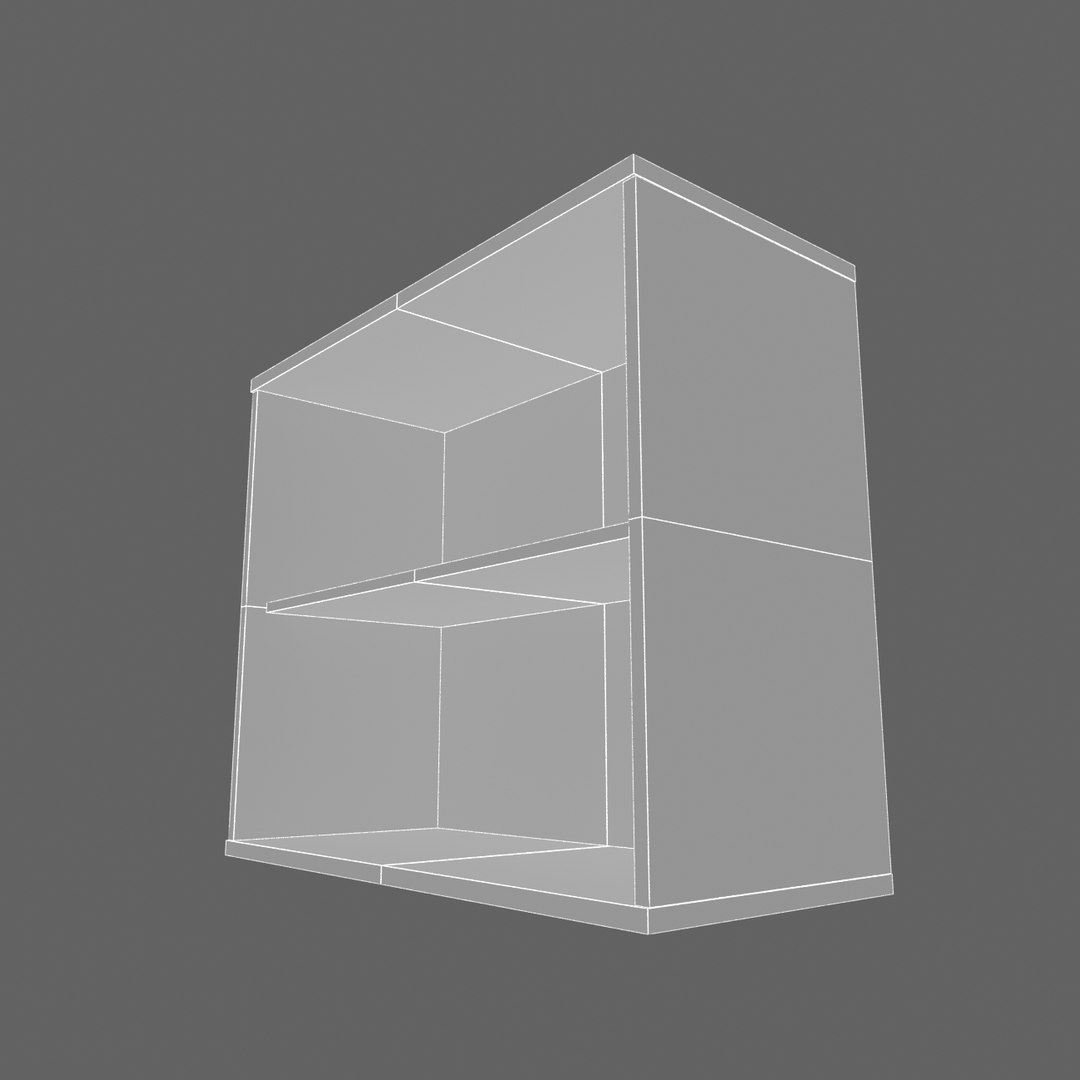 3d Simple Small Wooden Shelf Model