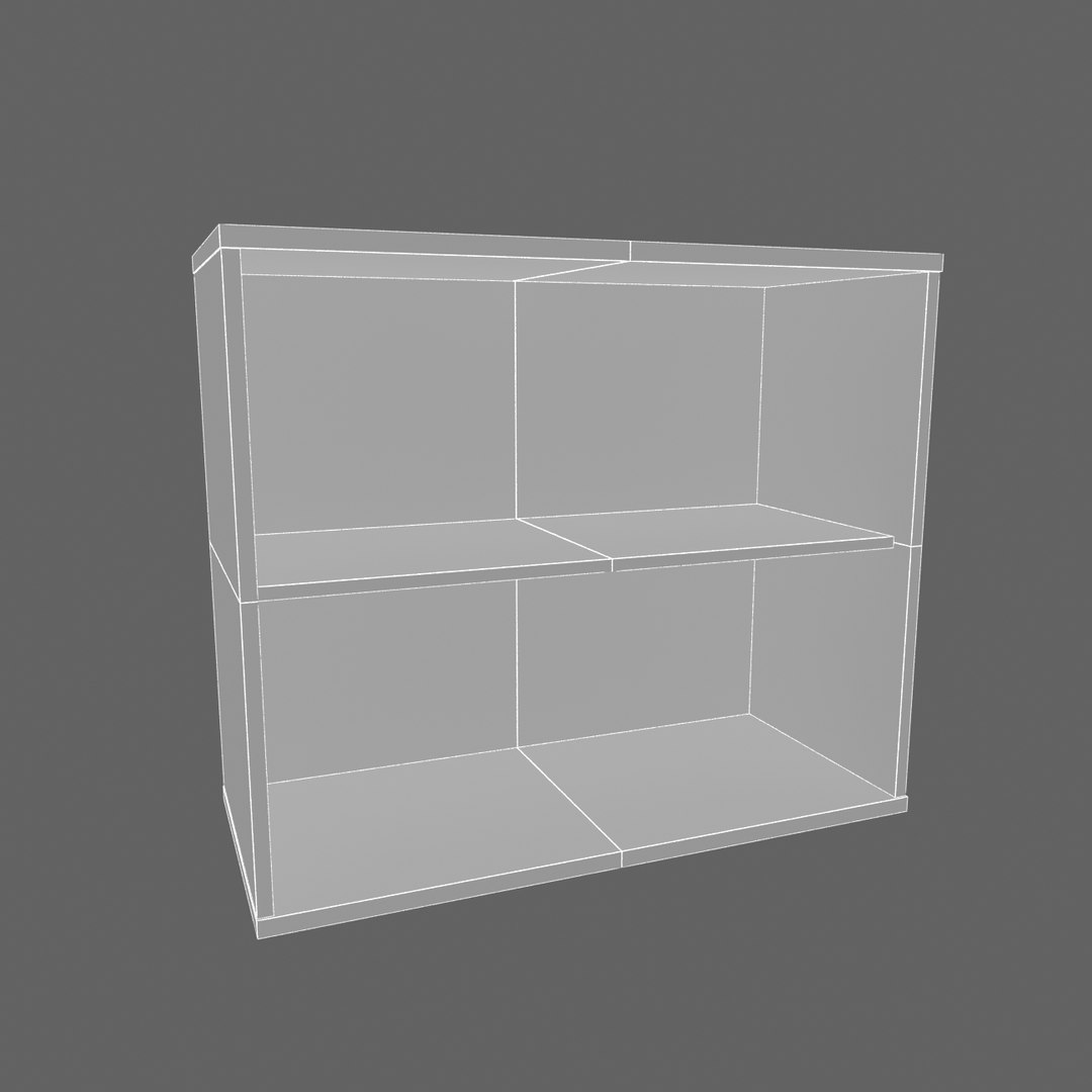 3d Simple Small Wooden Shelf Model