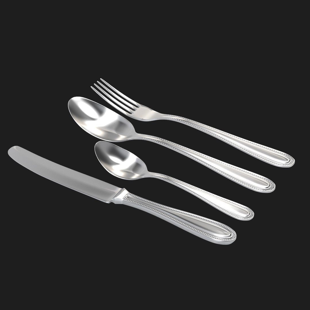 3d Realistic Fork Knife