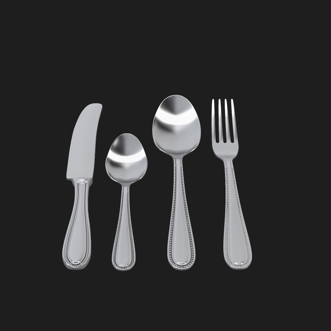 3d Realistic Fork Knife