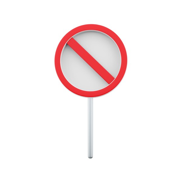 3D No waiting sign icon - TurboSquid 2018055