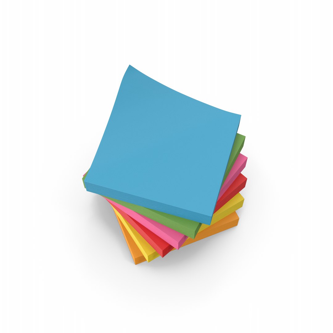 Colored Sticky Notes Model - TurboSquid 2057714
